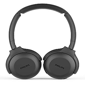 Philips UpBeat UH202 Wireless Bluetooth On Ear Stereo Headphone, with up to 15 Hours Playtime and Flat Folding (TAUH202BK)