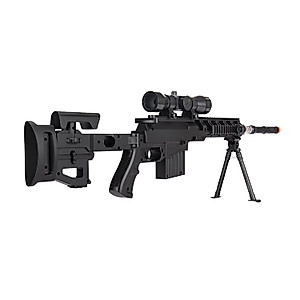 UKARMS CQB P1402 Spring Airsoft Tactical Sniper Rifle Gun : Folding Stock + Flashlight + Bipod