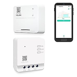 YoLink Garage Door Controller and Wireless Sensor - Remote Control Existing Garage Door Opener, 1/4 Mile World's Longest Range Garage Door Control Kit Compatible with Alexa IFTTT, YoLink Hub Required