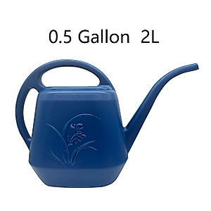 UFANME Plant Watering Can with Long Spout for Inoor and Outdoor - 1/2 Gallon - Blue