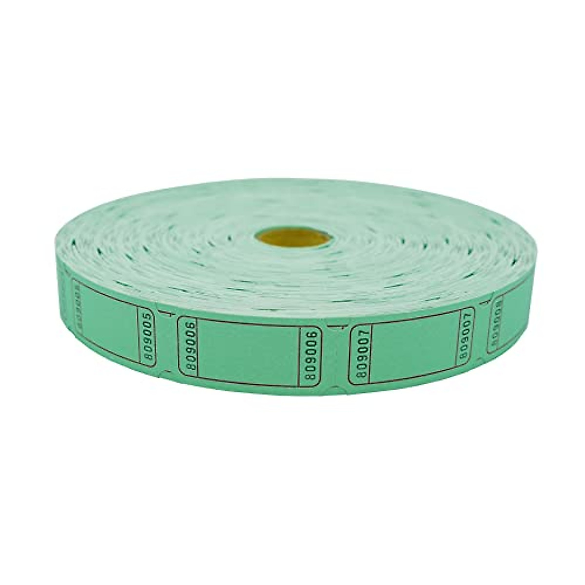 DNB 2000 Raffle Tickets - Single Roll 2000 Pcs per Roll 2 x 1 Inch Consecutively Numbered Blank Tickets for Entry/Events/Class Reward/Fundraiser/Prizes - Green