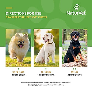 NaturVet – Cranberry Relief Plus Echinacea – Helps Support a Healthy Urinary Tract & Immune System – 120 Soft Chews
