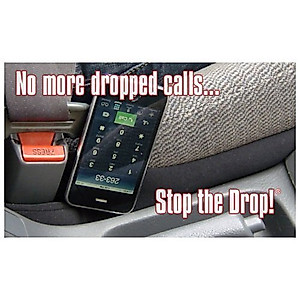 Drop Stop - The Original Patented Car Seat Gap Filler (AS SEEN ON Shark Tank) - Set of 2 and Slide Free Pad and Light