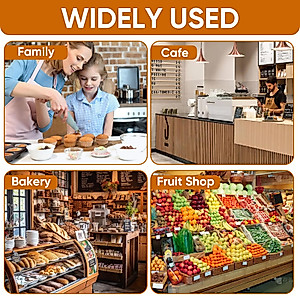 KEQ Bread Bags for Homemade Bread-Paper Bread Bag with Window-50 Pcs Sourdough Bread Bags with 60 Cute(10 Write-On) Sealing Stickers-Large Bakery Bags for Home Bakers & Bakery Owners