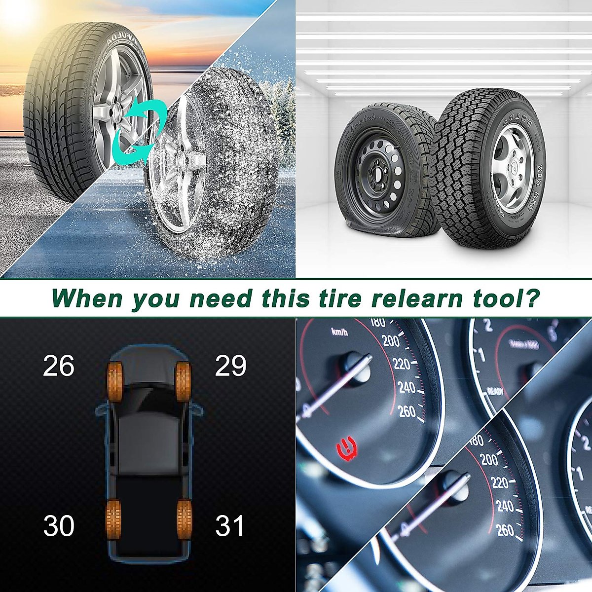 JDIAG TPMS Sensor Tool, TPMS Relearn Tool for F150 Auto TPMS Reset Sensor Programming Training Tools Tire Pressure Monitoring System (TPMS-19 / 8C2Z-1A203-A)