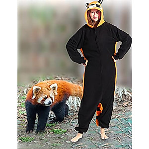 ofodoing Adult Animal One-piece Pajamas Cosplay Animal Homewear Sleepwear Jumpsuit Costume for Women Men