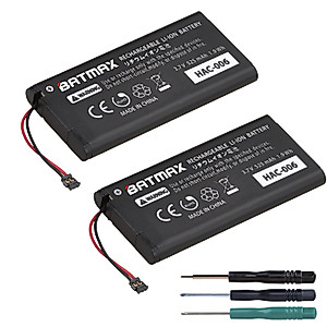 Batmax 2Pcs HAC-006 Li-ion Joy-Con Battery Replacement for Nintendo Switch Joy-Con HAC-015, HAC-016 Left & Right Joy Con