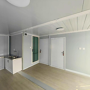 Container Houses, Steel Structure Container Portable House, Modern Designed Single Travel Cabin, Family Villa, 2 Bed 1 Bath, Living & Kitchen, 20ft, 30ft (1)