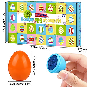 Fovths 28 Pack Easter Egg Stampers Assorted Self-ink Stamp Basket Stuffers Easter Hunt Easter Party Favor for Easter DIY Crafts Classroom Prize Supplies