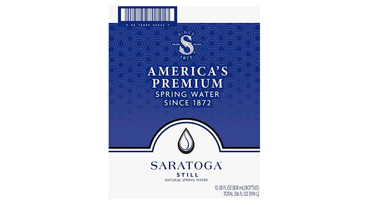 Saratoga Natural Spring Water - 28 oz Pack of 12