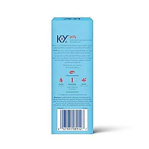 K-Y Jelly Water Based Lube For Sex, Anal Lube, Non-Greasy Water Based Personal Lubricant, pH Friendly Sex Lube Can Be Used With Sex Toys For Women & Male Sex Toys, Condom Friendly Personal Lube, 4 OZ