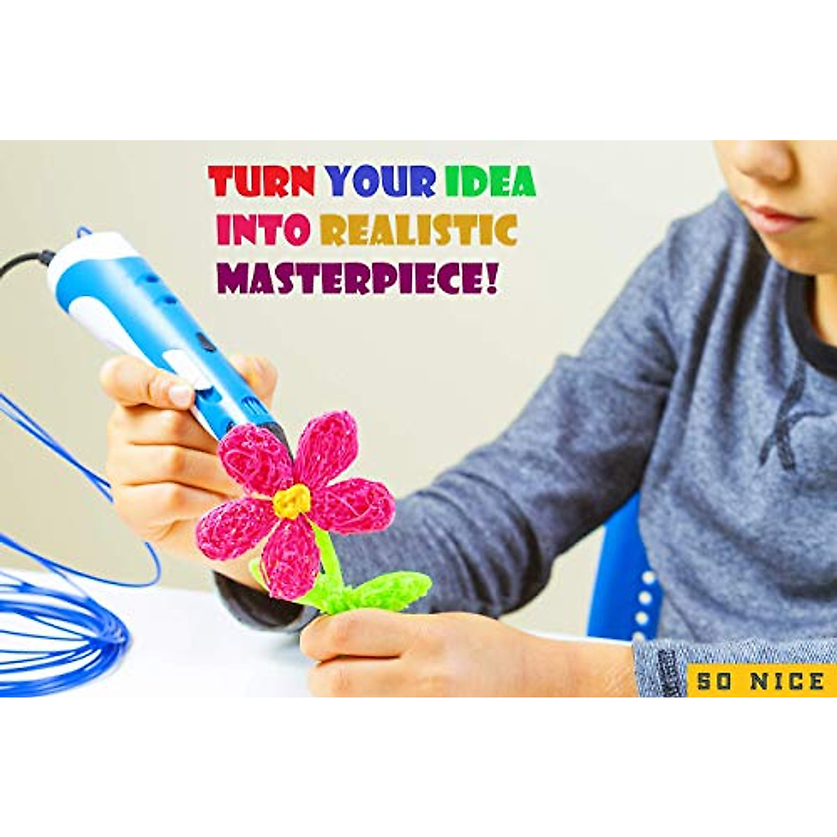 28 Colors, 3 Colors Glow in The Dark, Extra Long 3D Pen/Printer Filament 560 Feet, Premium PLA, Each Color 20 Feet, Bonus 100 Stencils Ebook Included by So Nice