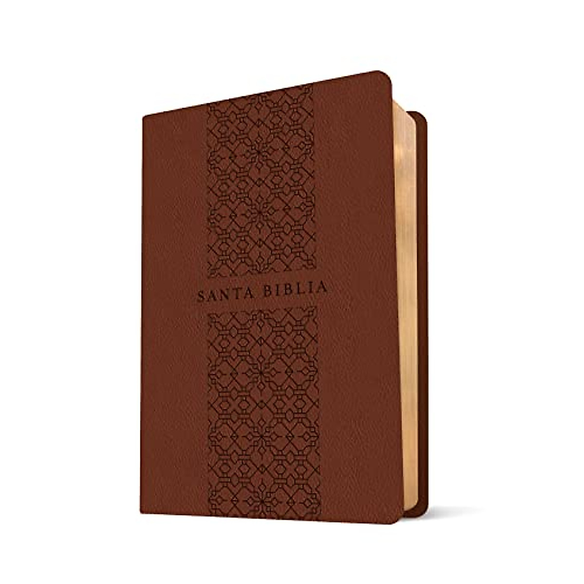 Santa Biblia NTV, Edición compacta, letra grande (SentiPiel, Café, Letra Roja) (Spanish Edition)
