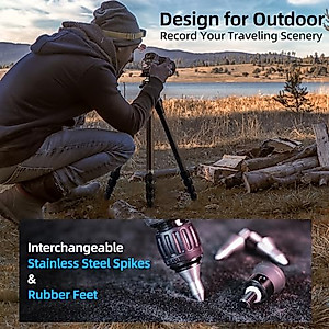 SIRUI 50″ Carbon Fiber Travel Tripod with 360° Ballhead B-00K, Lightweight Compact Professional Tripod for Cameras, 5 Sections, Quick Release Plate, Weight 2lbs, Loads 13.2lbs/6kg