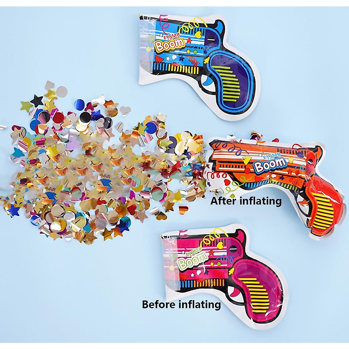 CIXVOEMK Confetti Cannon,Confetti Poppers,Wedding Confetti,Birthday Confetti,Party Poppers,Biodegradable Confetti,Mini Confetti Poppers,Handheld Confetti 10PCS