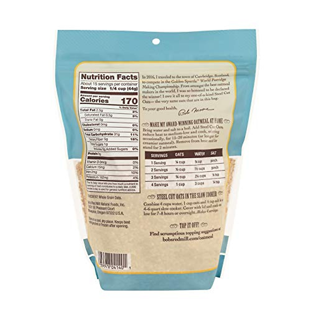 Bob's Red Mill Steel Cut Oats, 24-ounce (Pack of 4)