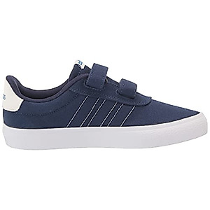 adidas Vulc Raid3r Skate Shoe, Dark Blue/Cloud White/Blue Rush, 3 US Unisex Little Kid