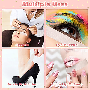 Maitys 2 Rolls Eyelash Tapes 7.8 Yards Total Adhesive Silicone Gel Lash Tapes for Eyelash Extension Breathable Cross Texture Direction Soft Lash Extension Tape Under Eye Eyelash Extension Supplies