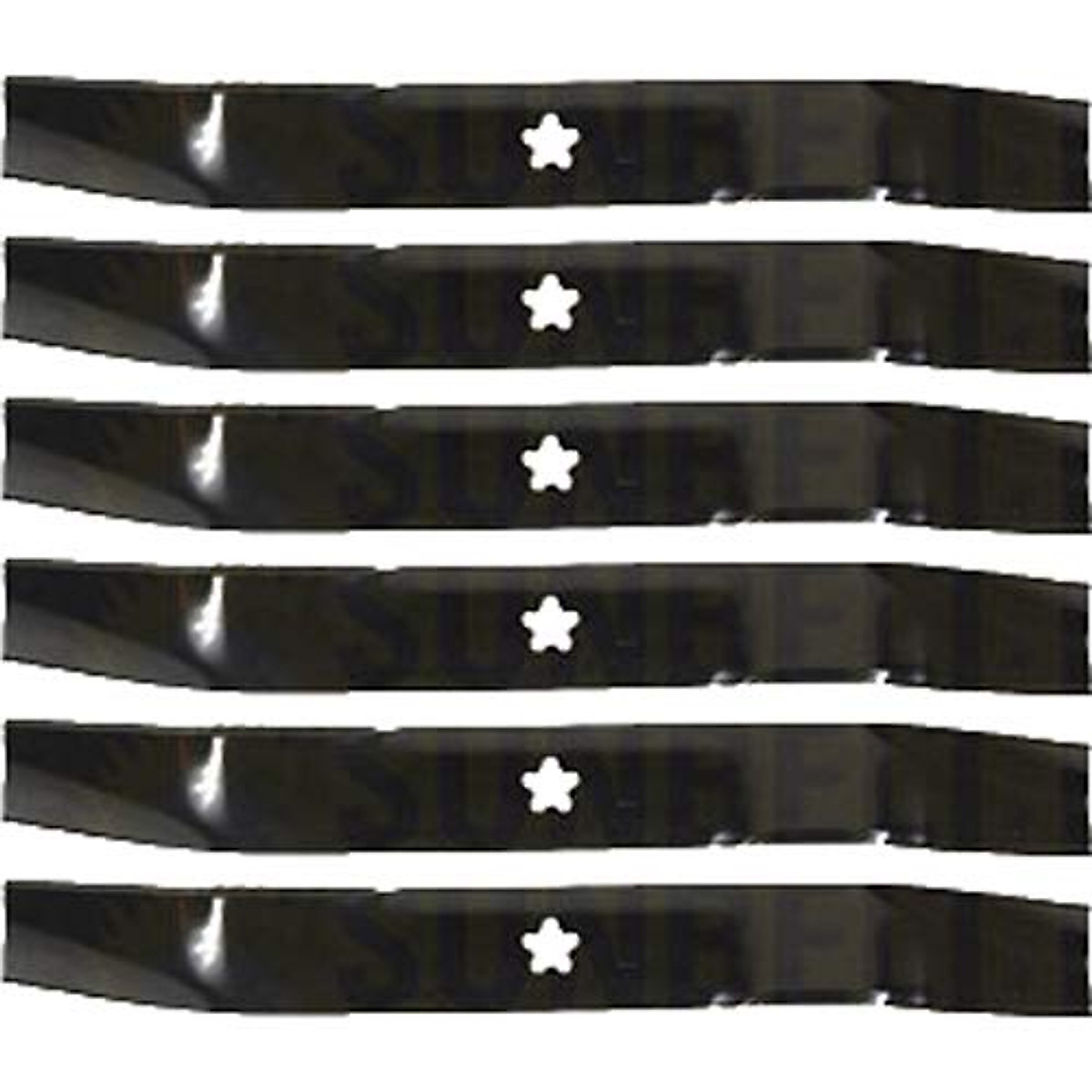 (6 Pack) Premium Medium Lift Replacement XHT Lawn Mower Blade Fits Husqvarna 917532138497 | 19.3125" x 2.25" / 5 Pt. Star Hole