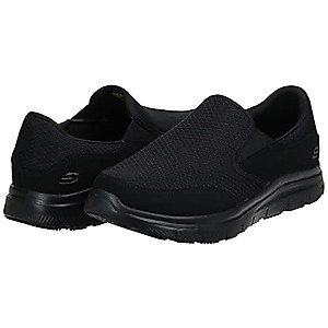Skechers Men's Black Flex Advantage Slip Resistant Mcallen Slip On - 14 D(M) US