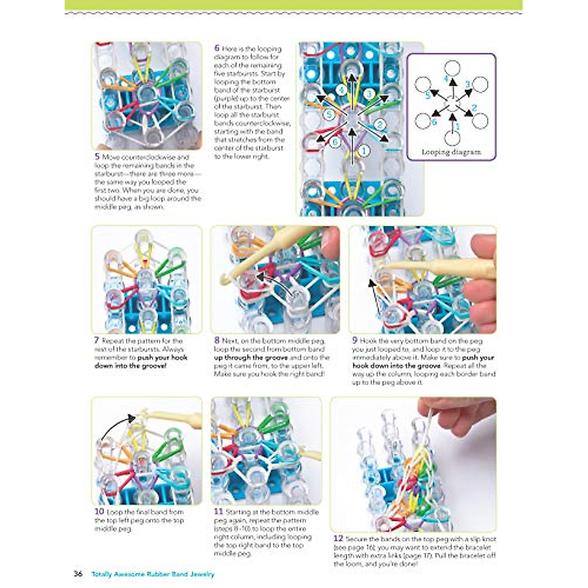 Totally Awesome Rubber Band Jewelry: Make Bracelets, Rings, Belts & More with Rainbow Loom (R), Cra-Z-Loom (TM), or FunLoom (TM) (Design Originals) 12 Creative Step-by-Step Projects for Hours of Fun
