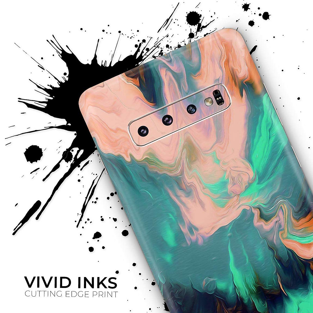 DesignSkinz Liquid Abstract Paint Remix V39 Protective Vinyl Decal Wrap Skin Cover Compatible with The Samsung Galaxy S20 (Screen Trim & Back Glass Skin)