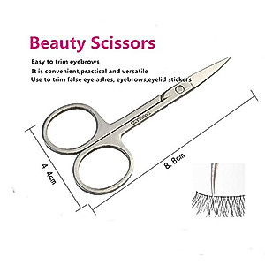 Yimart Professional Eyebrow Tweezer Set False Eyelash Extension Tool Kits Set Eyebrow Tweezers Eyebrow Trimmer Stainless Steel Eye Lashes Tweezers 7Pcs Grafting false eyelashes Makeup Accessories