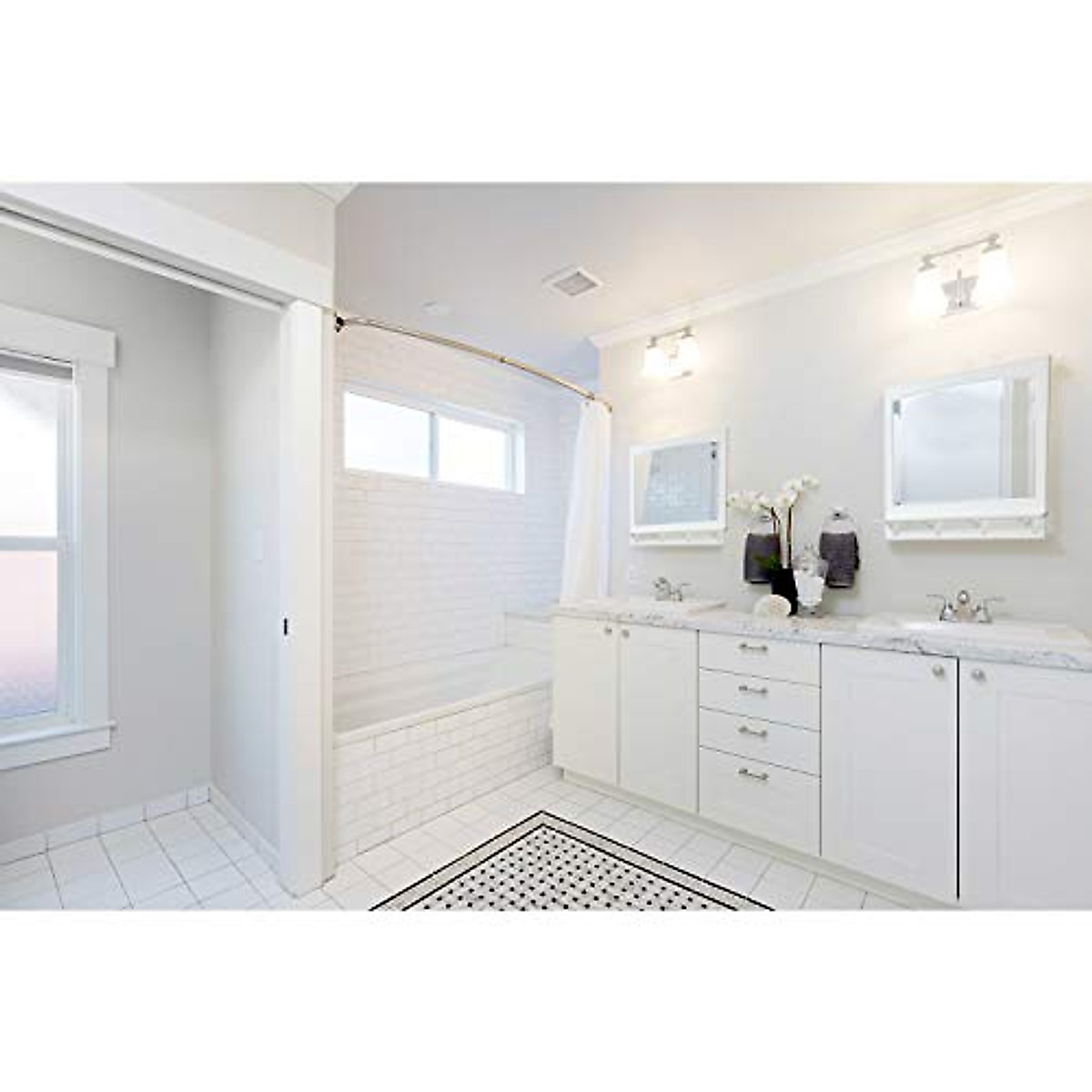 Design House 539940 38x31 Concord Mirror with Shelf, White