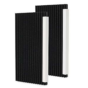 HOXHA Air Conditioner Foam Insulation Window Kit 2 Pack, AC Side Panels Kits, Air Conditioner Accessories Seal, 17 inch×9 inch ×7/8 inch (Black)