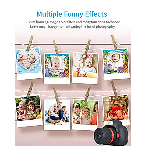 MOREXIMI Kids Camera, Digital Camera for Kids 3-8 Year Old, Birthday, Toys for Girls, 2.4" IPS Screen, Video Camcorder with Flash, 32G Card Included, Perfect Size (Black)