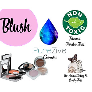 Pure Ziva Radiant Orchid Purple Lavender Violet Princess Pink Vegan Blush Pressed Cheek Color Powder, Talc & Paraben Free, No Animal Testing & Cruelty Free