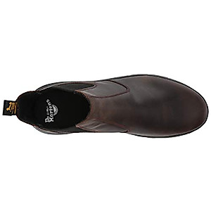 Dr. Martens Unisex Embury Chelsea Boot, Dark Brown Crazy Horse, 10 Women/9 Men