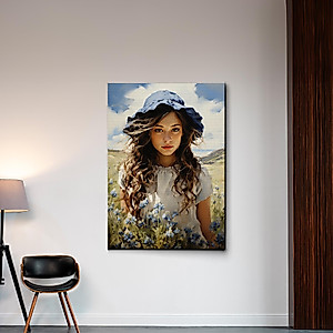 Native Texas, Texas Hill Country Bluebonnet Landscape, Fine Art Print mounted in an white mat board, ready to frame, Canvas Prints, Home Decor