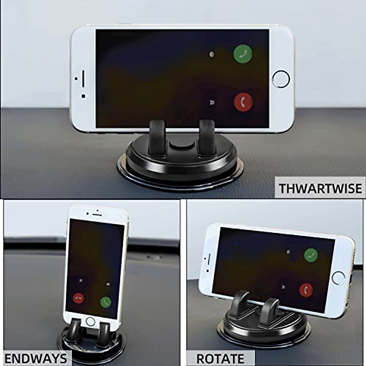 KIFIDAN Mobile Phone Bracket car Dashboard Mobile Phone Navigation Free Rotation Center Console Suction Cup Mobile Phone Navigation Bracket Universal…