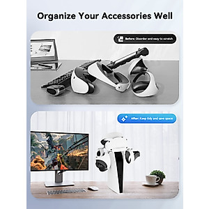 MOJOXR VR Headset Stand Controllers Holder Lens Cover for PSVR 2