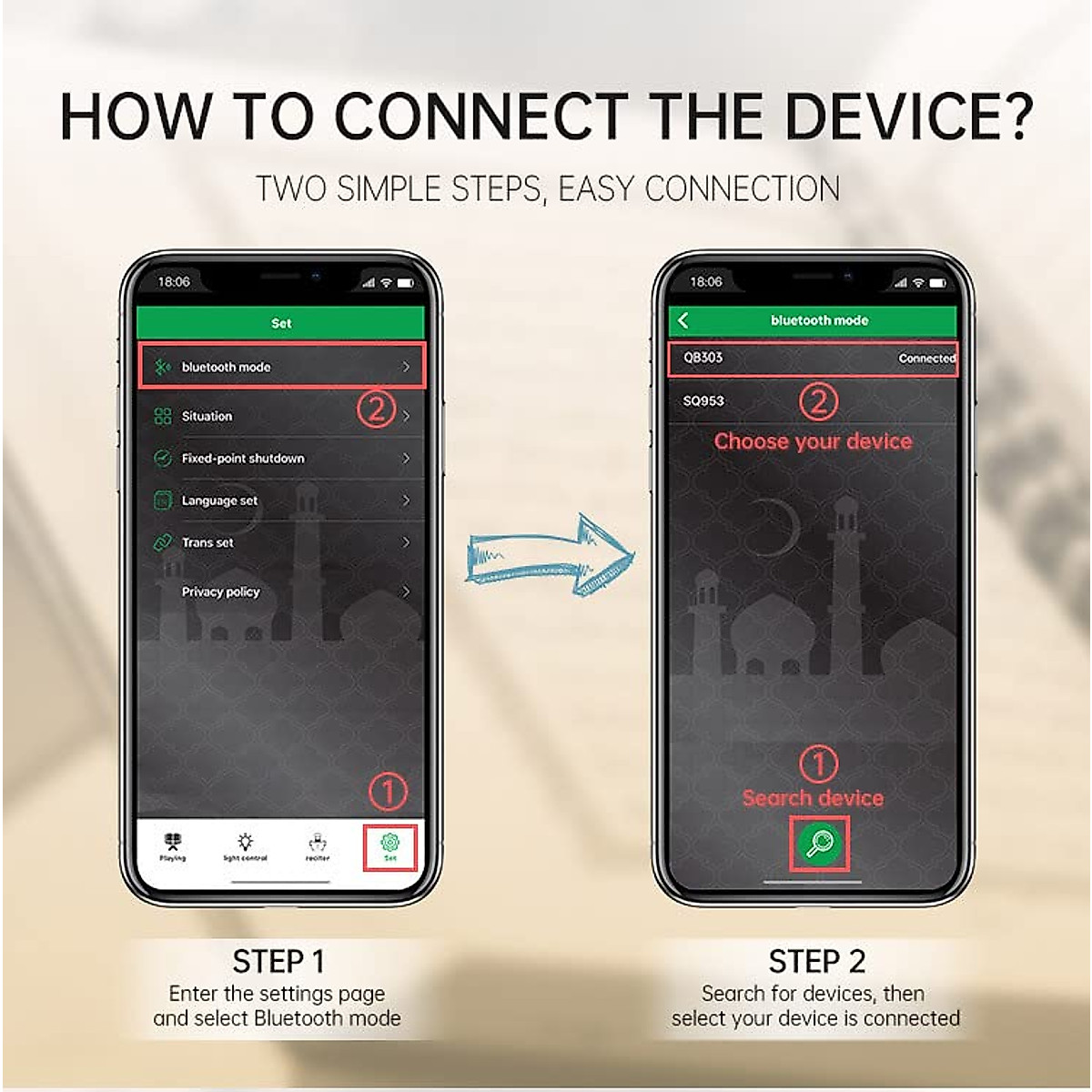 Swthlge Quran Cube,Quran Speaker Quran Player Remote & APP Control AZAN Speaker Quran lamp MP3 Eid Mubarak hajj Gift