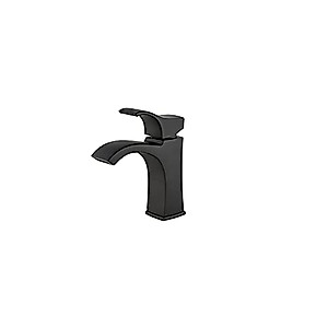 Pfister Venturi Bathroom Sink Faucet, Single Handle, Single Hole or 3-Hole, Matte Black Finish, LF042VNBB