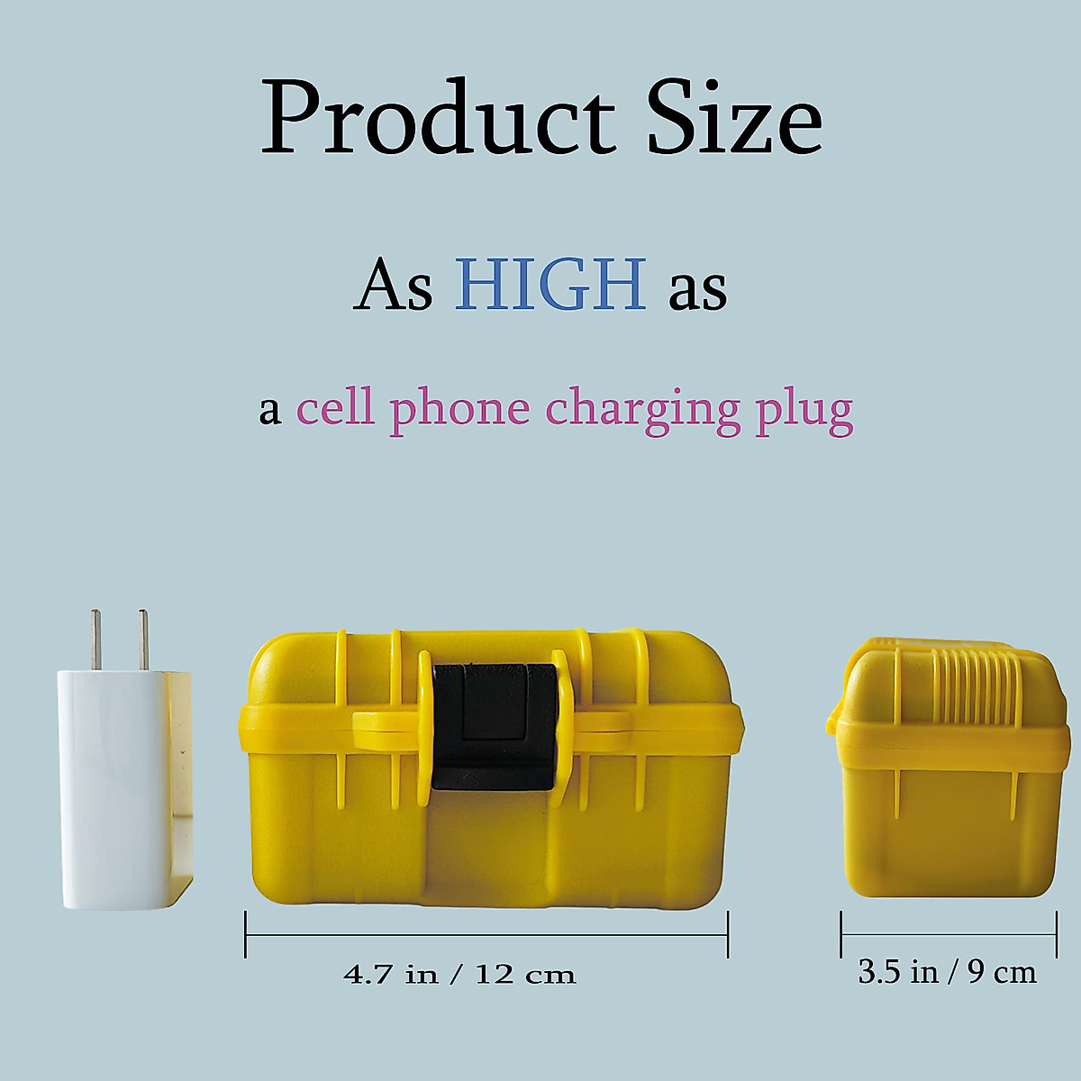 KEAIDE Small Box,Cute Travel Organizer Case Mini Tiny Plastic Storage Containers Portable - Easy to Clean - Portable and Dirt-Resistant(Yellow)