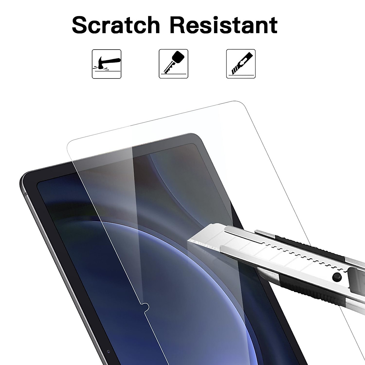 ZtotopCases 2 Pack Screen Protector for Galaxy Tab S10 Plus 12.4''/S9 FE Plus 5G/S9 Plus/S7 FE/S8 Plus/S7 Plus, 9H High Definition/S Pen Compatible Tempered Glass for Samsung Tablet S10+S9 FE+S9+S8+