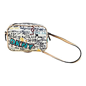 DKNY Erin Camera Crossbody White Multi Graffiti One Size