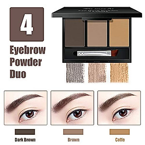 All in One Makeup Kit, Includes 12 Colors Naked Eyeshadow Palette, 5Pcs Makeup Brushes, Waterproof Eyeliner Pencils, Eyebrow Powder and Quicksand Cosmetic Bag, Gift Set for Women, Girls & Teens