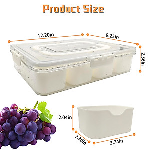 BOYUANSCH 8-Compartment Snackle Box | Portable Divided Food Storage Container & Serving Tray | Travel Snack Container | Great for Parties, Travel & Daily Use