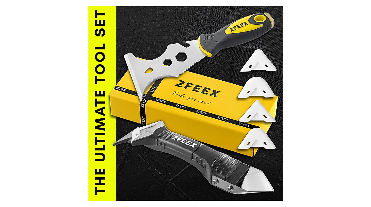2FEEX Caulking Tool Set - 3-in-1 Silicone & 10-in-1 Multi-Tool Kit