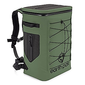 Insulated Backpack Cooler Holds 24 or 35 Cans for 72 Hours - Perfect Lunch or Drink Bag for Camping, Hiking, Beach, Kayaking, Sports or Fishing - 100% Waterproof Heavy Duty Construction by Earth Pak