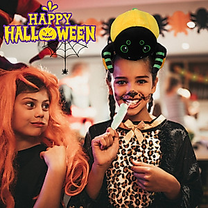 Leokawin Halloween Stuffed Animal Spider Plush Toy,Kawaii Pumpkin Spider Stuffed Animal,Soft Jumping Spider Plush Gift for Kids