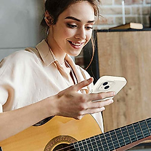 BENTOBEN for iPhone 13 Case, Phone Case iPhone 13, Soft Silicone Gel Rubber Bumper Microfiber Lining Hard Back Shockproof Protective Phone Cover for iPhone 13 6.1", Antique White