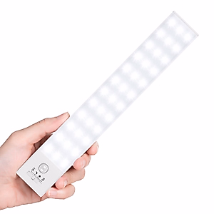 Alivation 36 LED Closet Lights Motion Sensored Battery Powered LED Lights, Under Cabinet Lighting, Motion Sensor Light Indoor, Ultra Thin Wireless Lights, 1500mah Rechargeable Battery Operated Lights