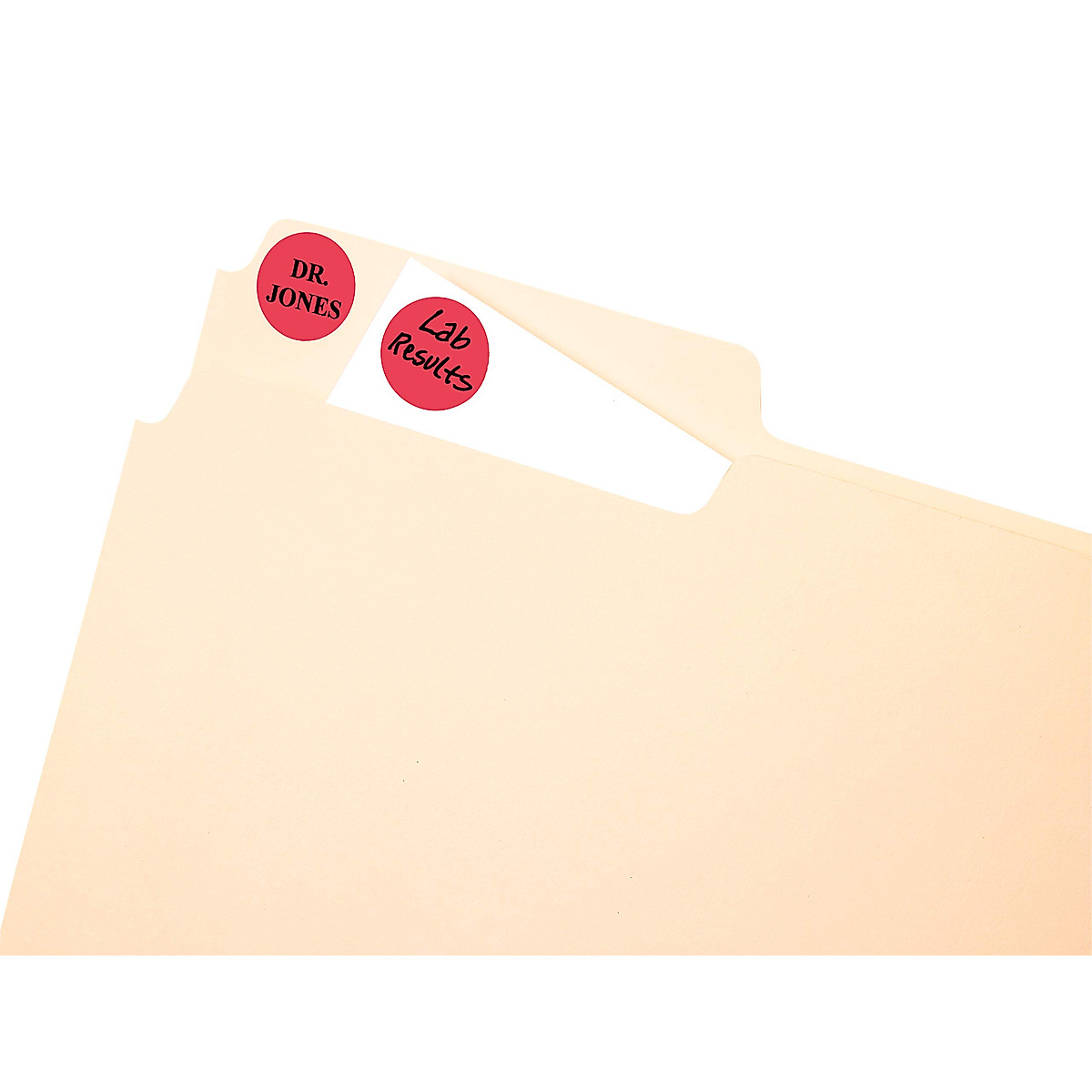 Avery Print/Write Self-Adhesive Removable Labels, 0.75 Inch Diameter, Red, 1008 per Pack (5466)