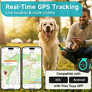 GPS Tracker for Dogs and Cats with Health Monitor and GPS Dog Fence, Eye Wipes for Pet, No Monthly Fee, Mini GPS Pet Tracker, 200 Count Cat Dog Eye Wipes Tear Stain Remover, Presoaked Eye & Face Wipes