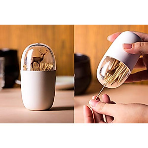 QUALY Deer Meadow Toothpick Holder Unique Home Design Decoration Unusual Gift FKitchen Gadgets Housewarming BPA-Free Cool Kitchen Gadgets Modern Home Decor Gifts Gift